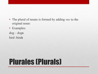 Repaso de inglés 1. plurales | PPT