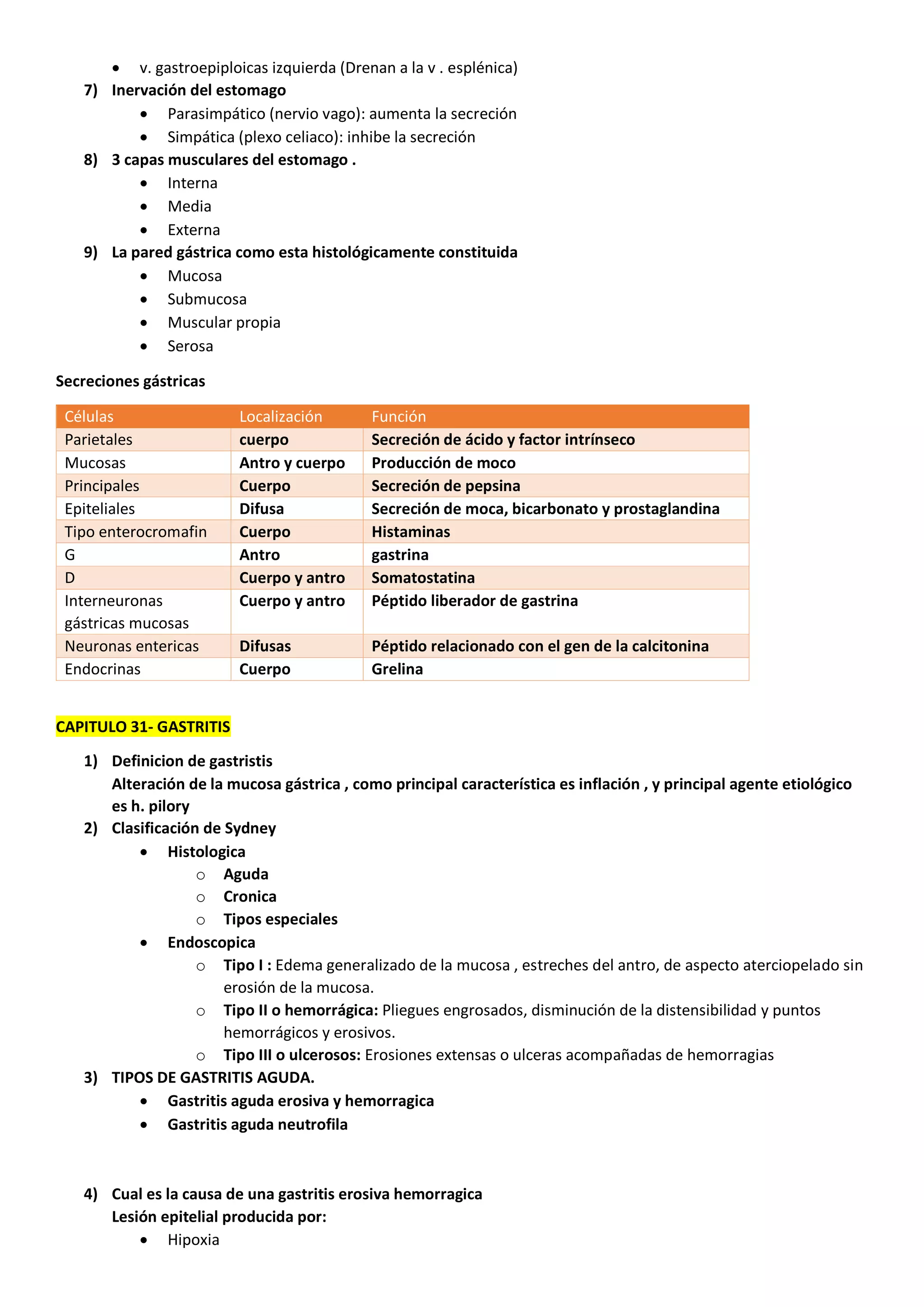 Repaso de patologias del sistema digestivo | PDF