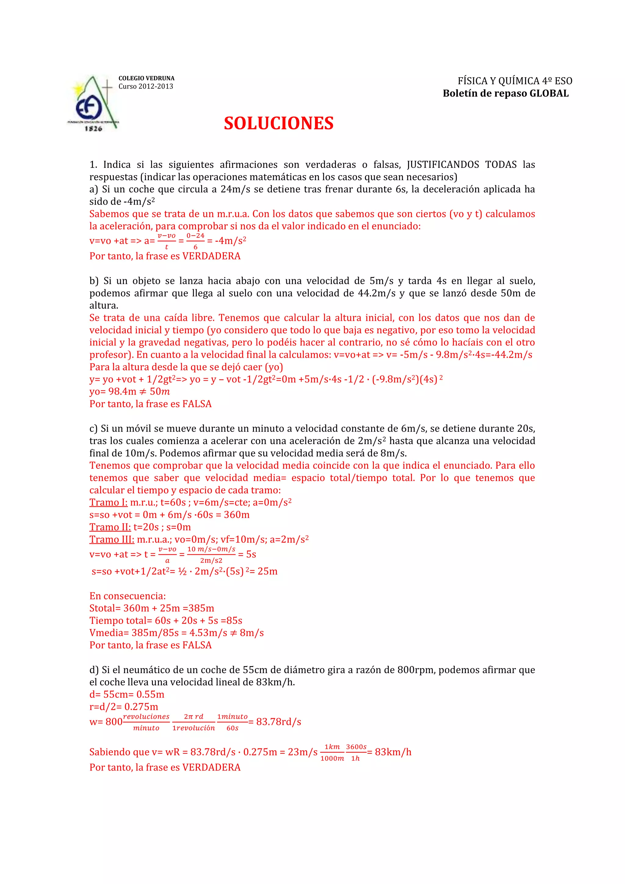 Repaso final 3º evaluación soluciones | DOCX
