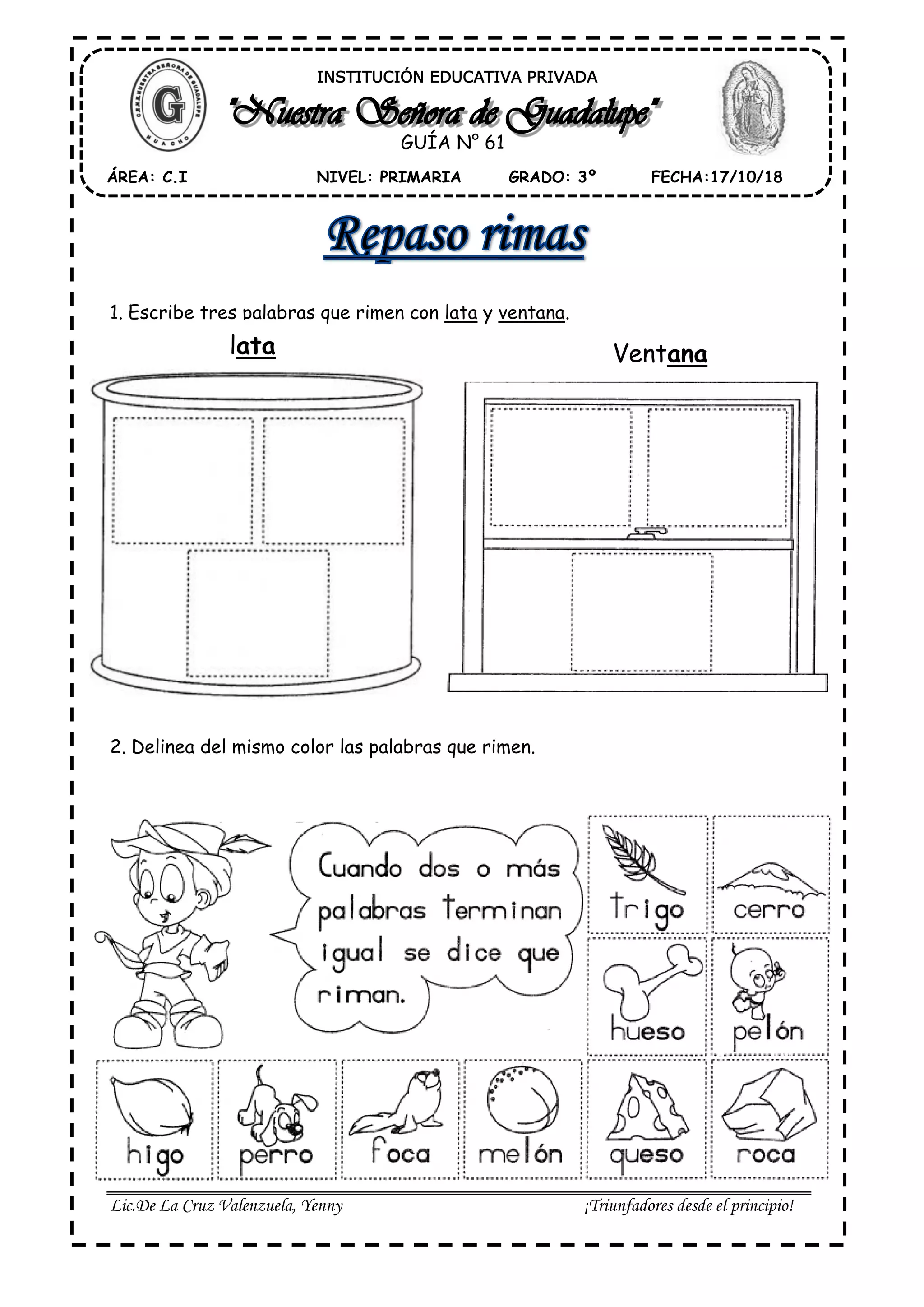Repaso rimas | PDF | Education