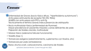 _REPASO TIROTOXICOSIS causas y manejo en emergencias | PPTX