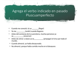 Repaso Unidad II Pasados pronombres de objeto adjetivos genero ...