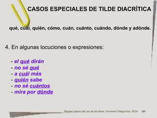 Repaso básico del uso de las tildes | PPT