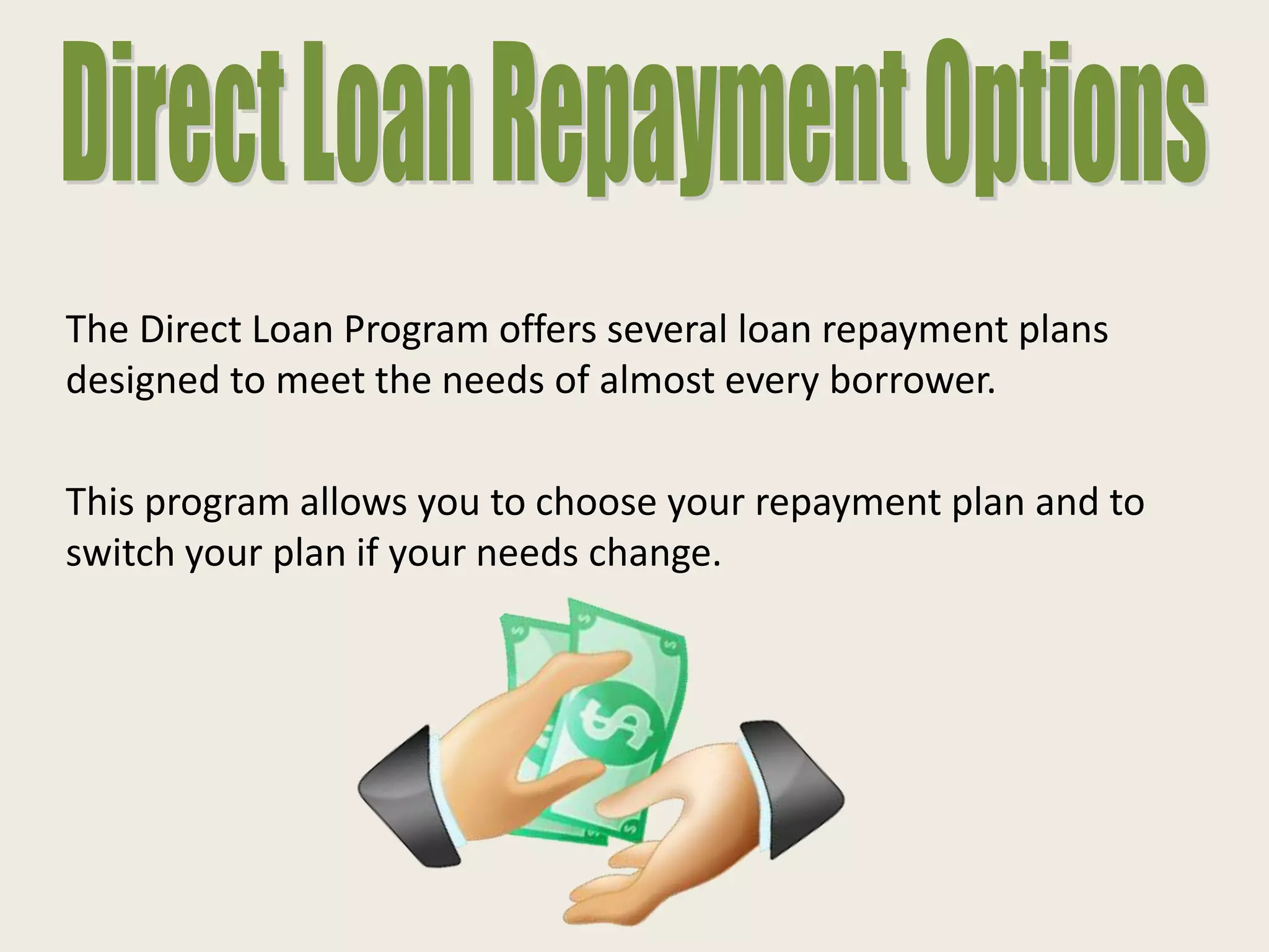 Student Loan Repayment Options | PPTX | Student Loans | Personal Debt