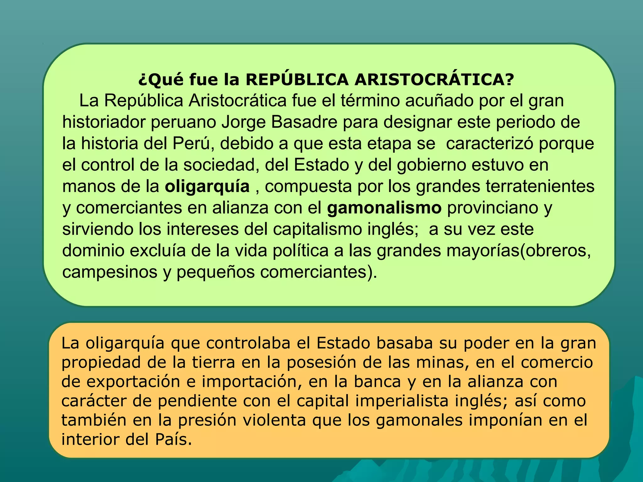 República aristocrática | PPT