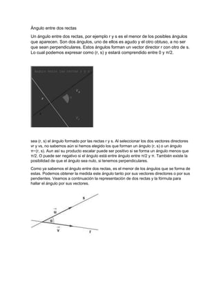 Angulo formado por dos vectores | PDF