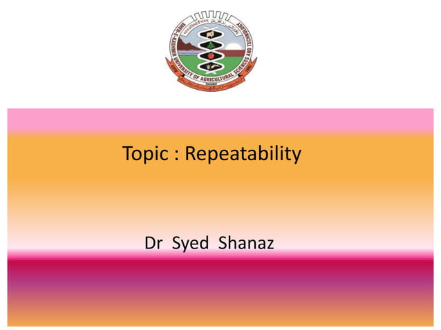 Repeatability | PPTX