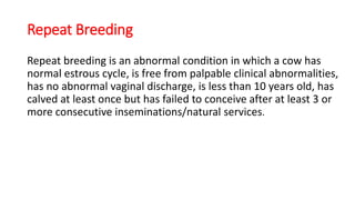 Repeat breeding | PPTX