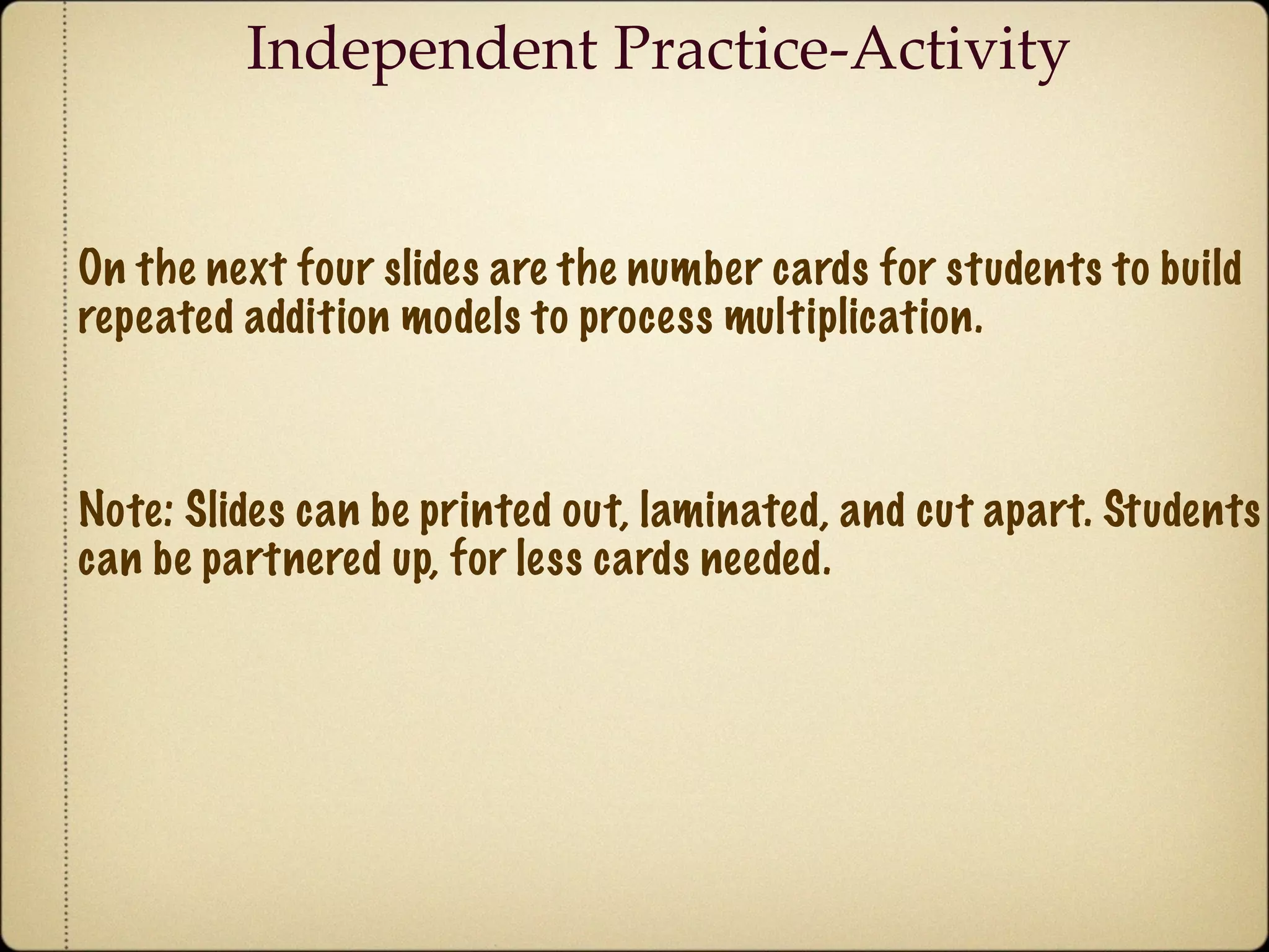 Repeated addition hands on | ZIP