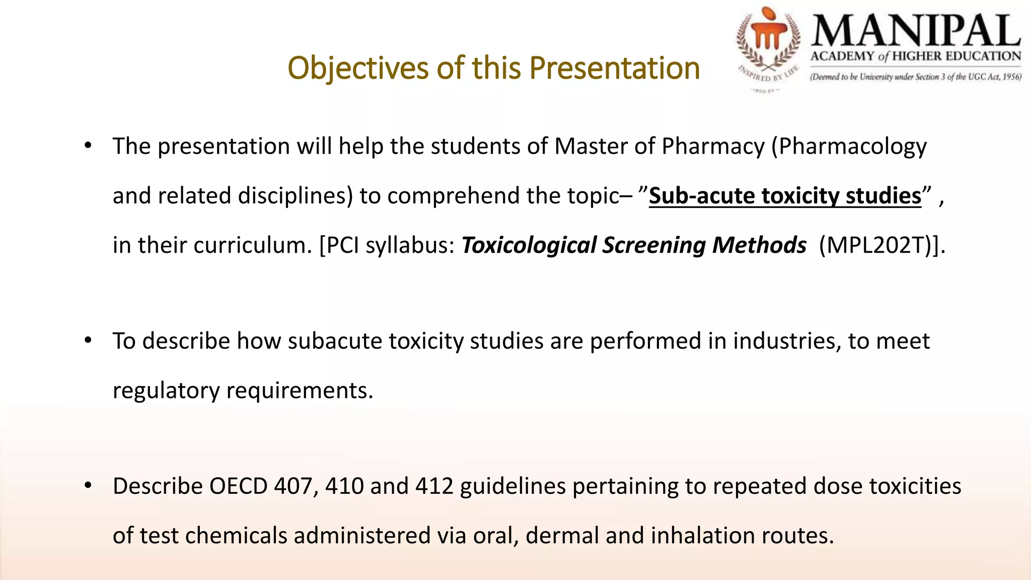 Repeated dose toxicity study | PPSX