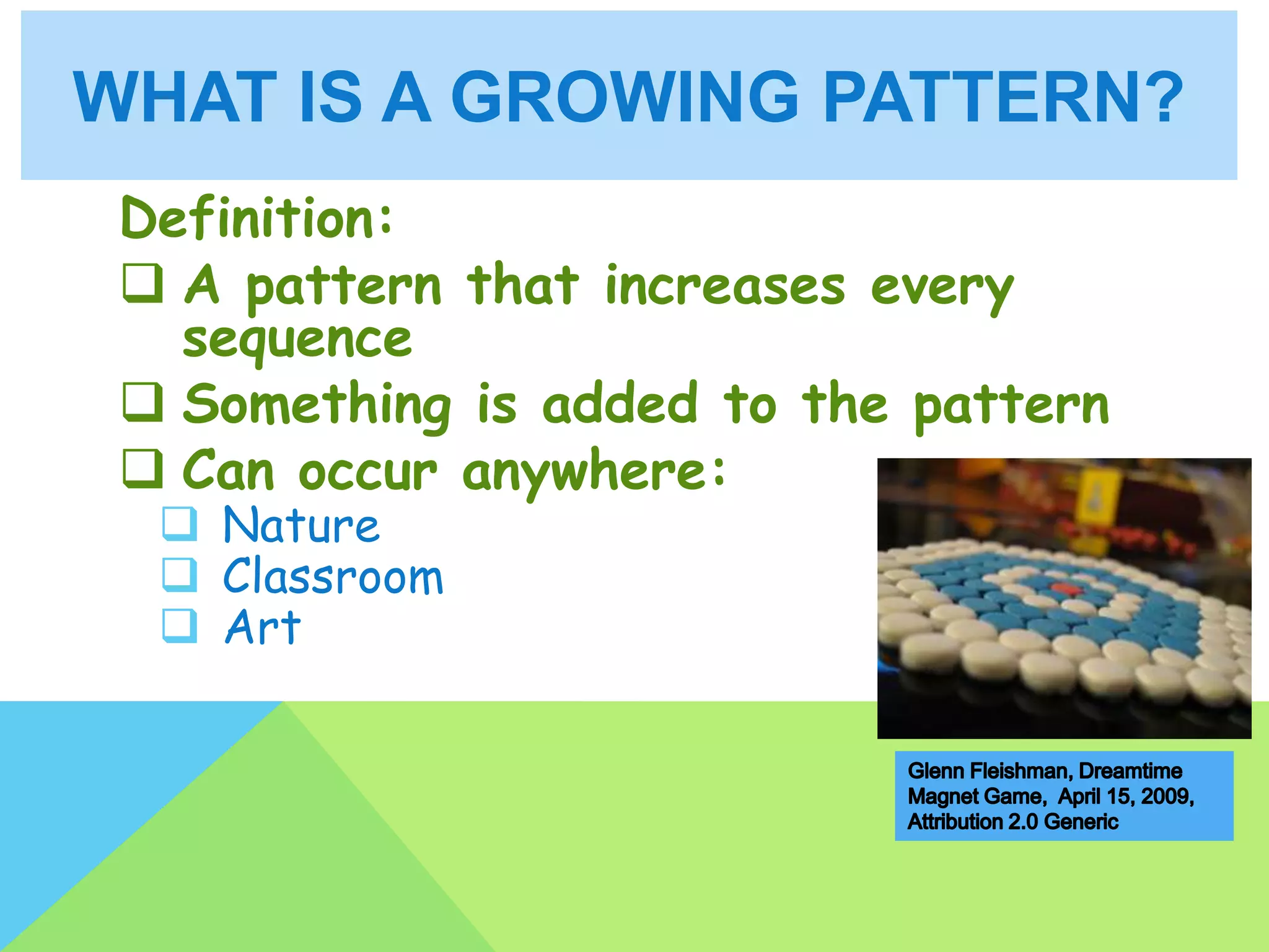 Repeating and growing patterns | PPTX