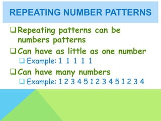 Repeating and growing patterns | PPTX