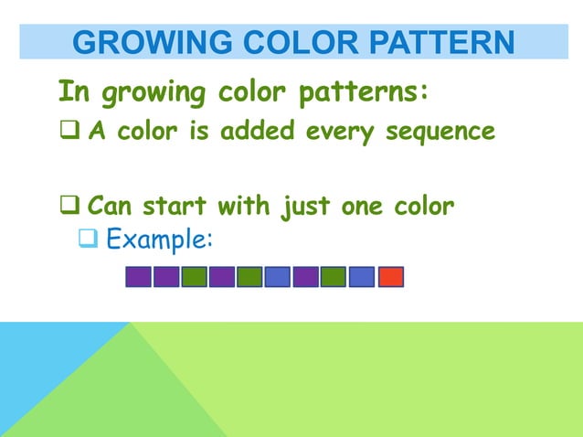 Repeating and growing patterns | PPT