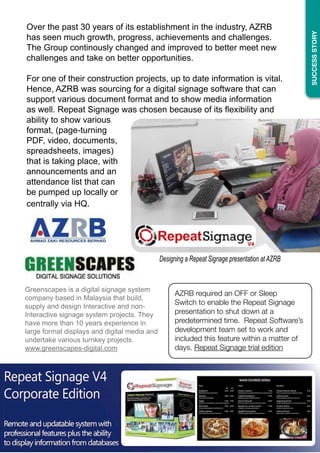 Repeat Signage helps communication at AZRB | PDF