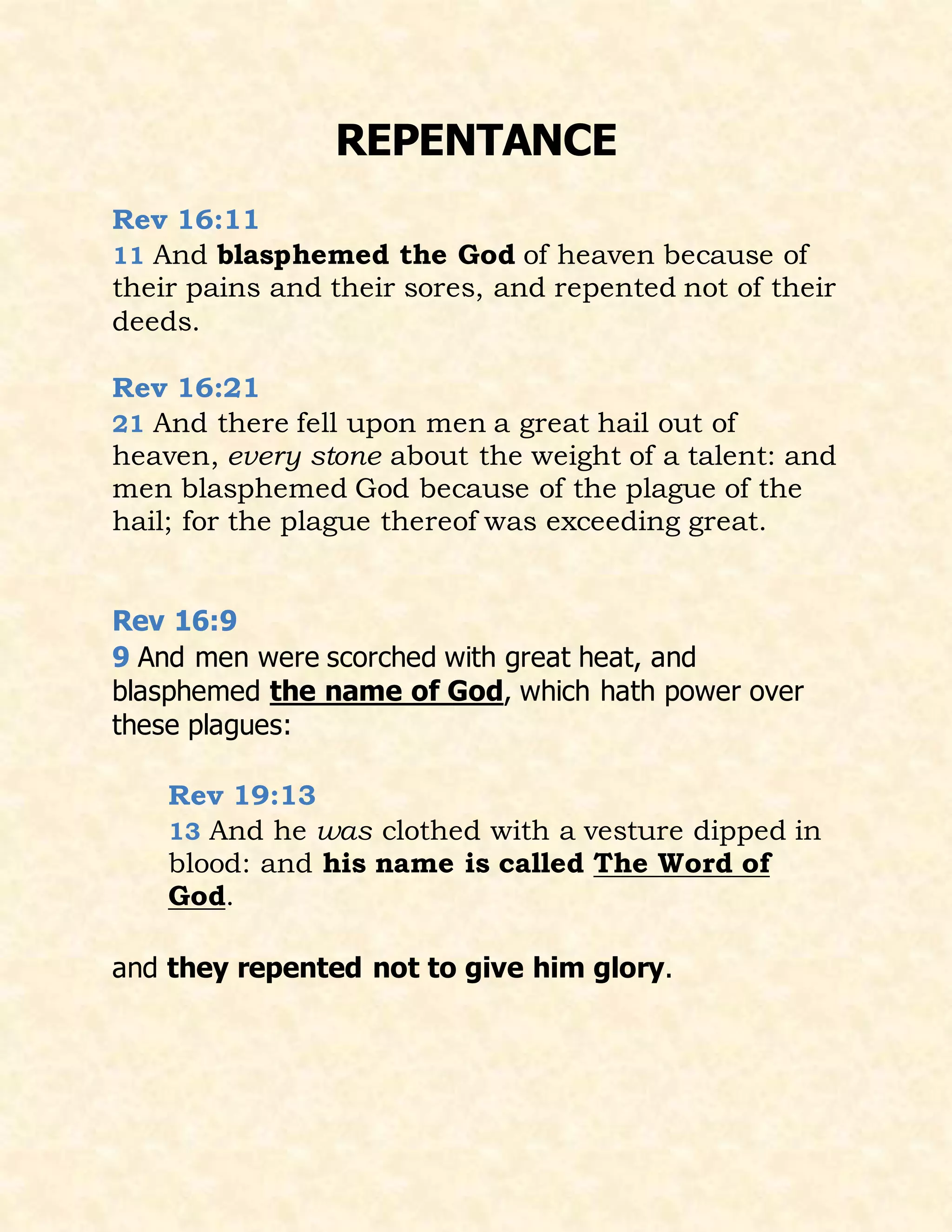 Repentance | PDF