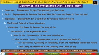 Repentance - Empowerment for a yielded will to turn away from sin to ...