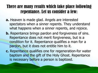 Repentance Lesson Four | PPTX