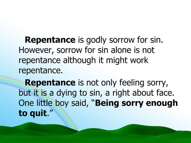 Repentance Lesson Four | PPTX