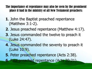 Repentance Lesson Four | PPTX