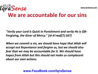 Repentance and Tawbah in Islam from Quran Hadith | PPT