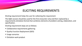 Requirement Engineering Processes & Eliciting Requirement | PPTX