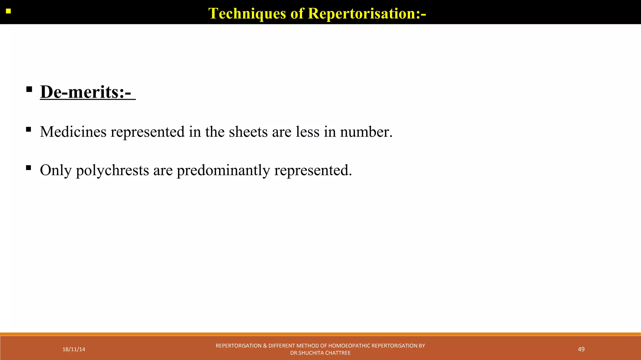 Repertorisation & different method of homoeopathic repertorisation | PPS