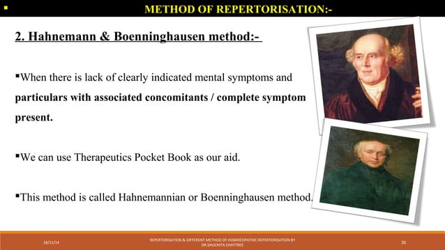 Repertorisation & different method of homoeopathic repertorisation ...