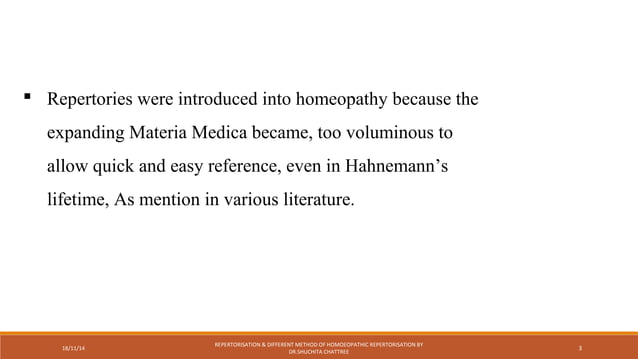 Repertorisation & different method of homoeopathic repertorisation ...