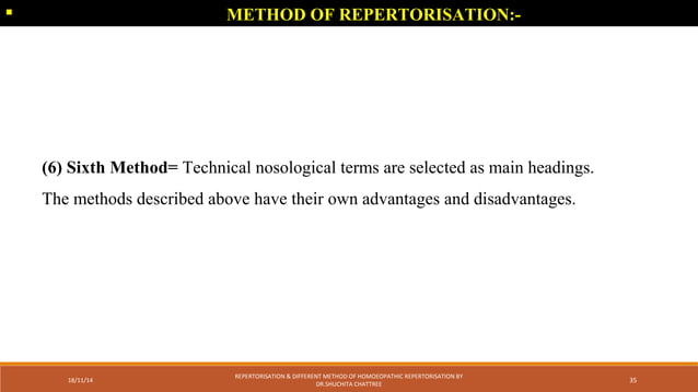Repertorisation & different method of homoeopathic repertorisation ...
