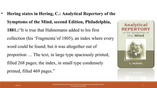 Repertorisation & different method of homoeopathic repertorisation ...