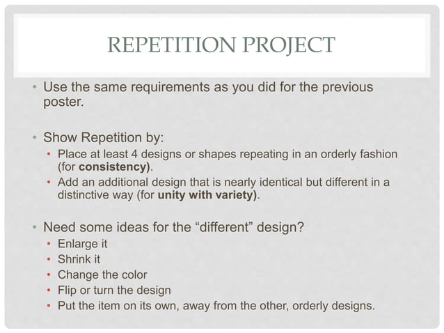 Page Layout Technique: Repetition | PPT