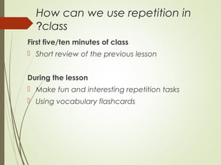 Repetition Presentation | PPT