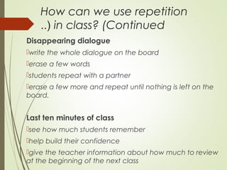 Repetition Presentation | PPT