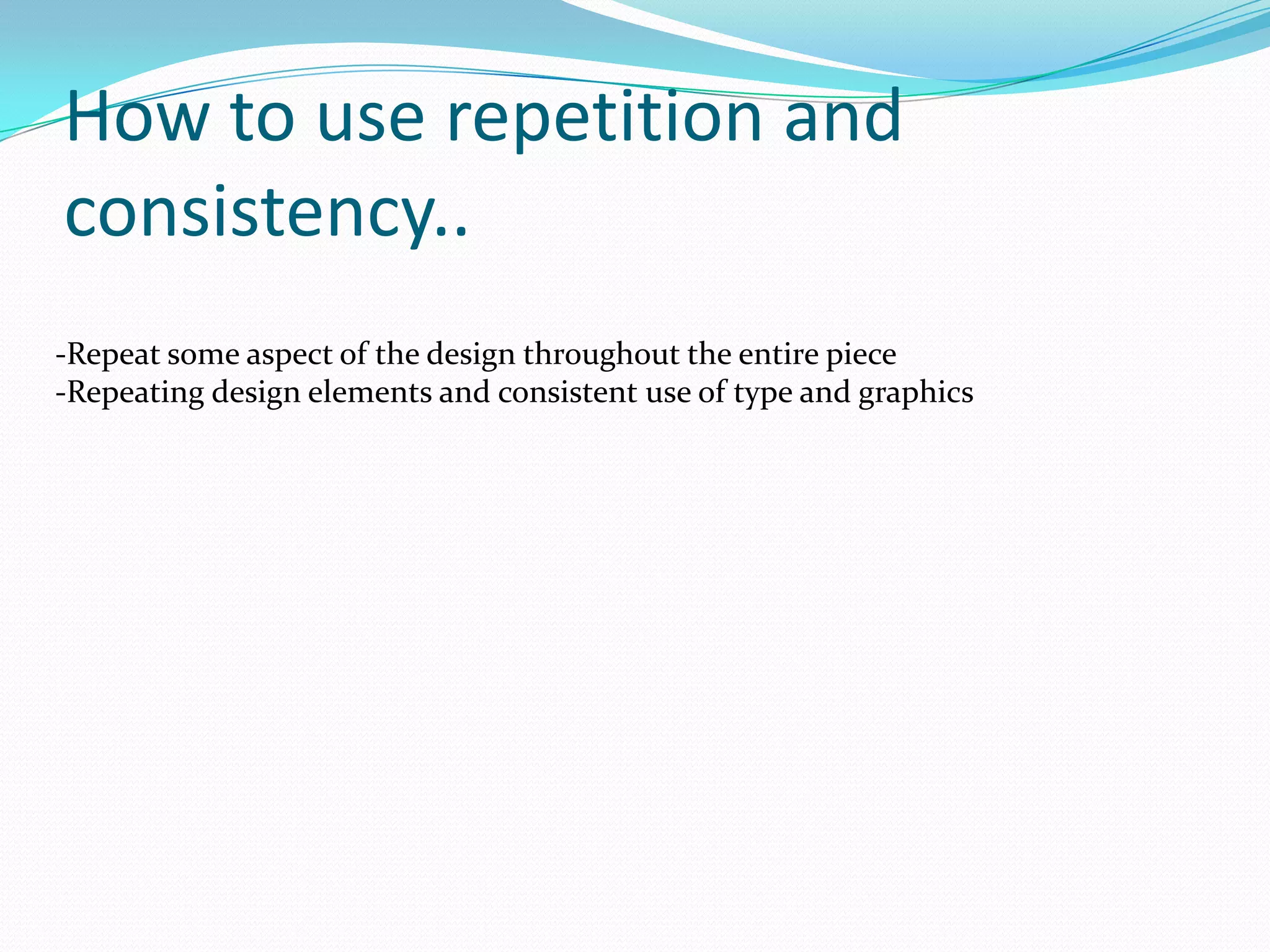 Repetition and consistency | PPT
