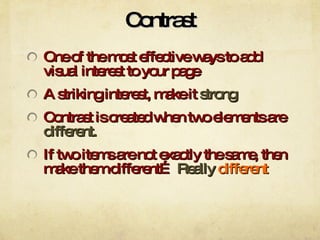 Repetition And Contrast | PPT