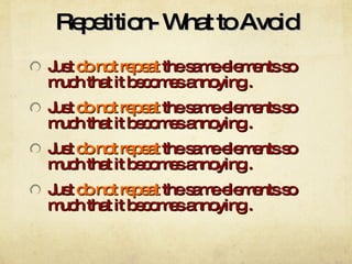 Repetition And Contrast | PPT
