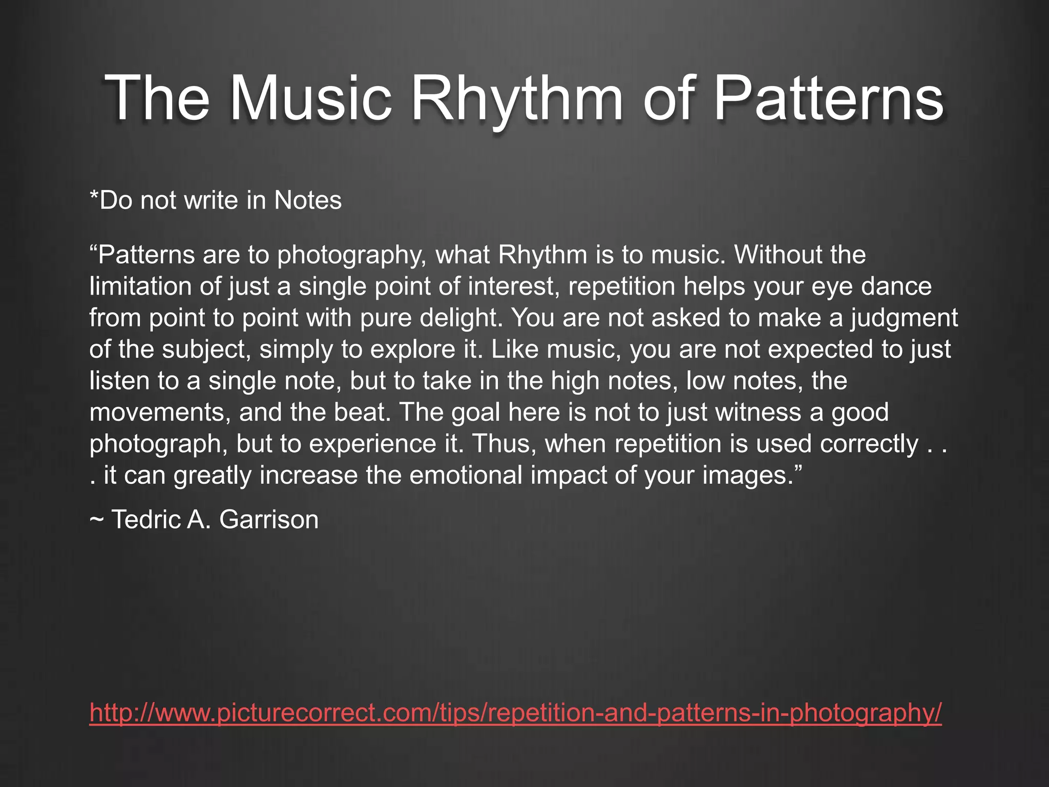 Repetition and texture | PPTX