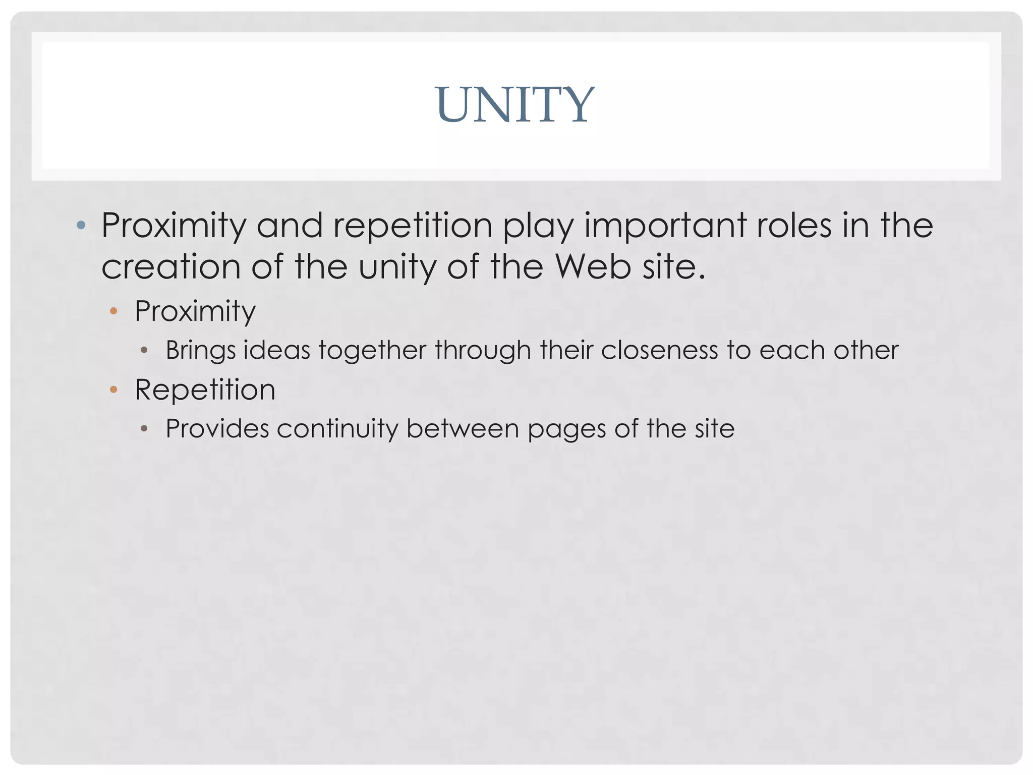 Repetition and Unity | PPTX