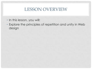 Repetition and Unity | PPTX