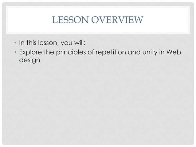 Repetition and Unity | PPTX