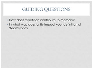 Repetition and Unity | PPTX