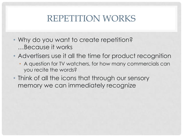 Repetition and Unity | PPTX