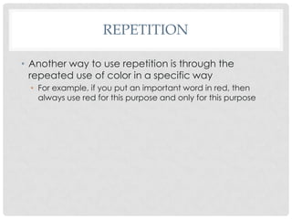 Repetition and Unity | PPTX