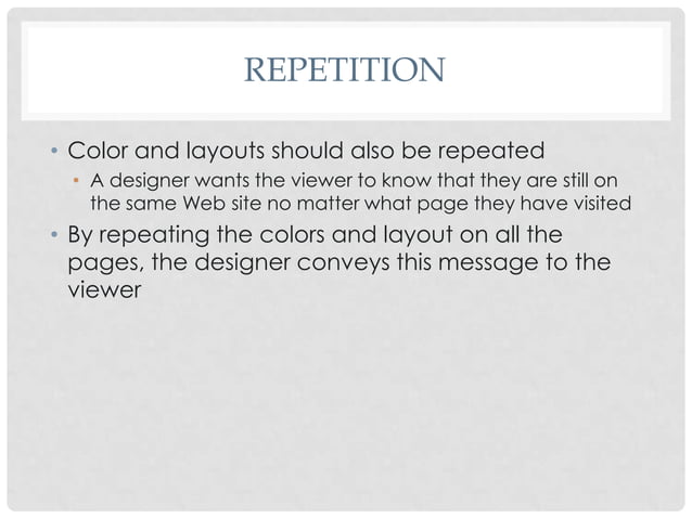 Repetition and Unity | PPTX