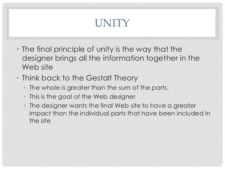 Repetition and Unity