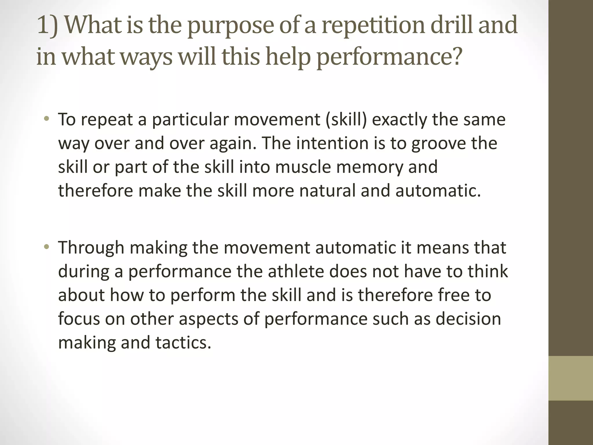 Repetition drills answers | PPTX