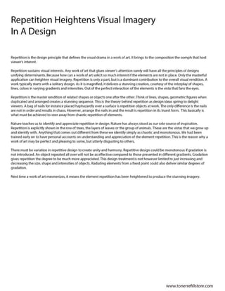 Repetition heightens visual imagery in a design | PDF