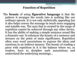 Repetition (tool in stylistic) | PPTX