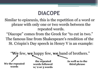 Repetition (tool in stylistic) | PPTX | Books and Literature