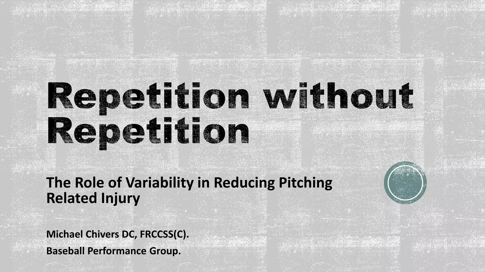 Repetition without repetition | PPTX